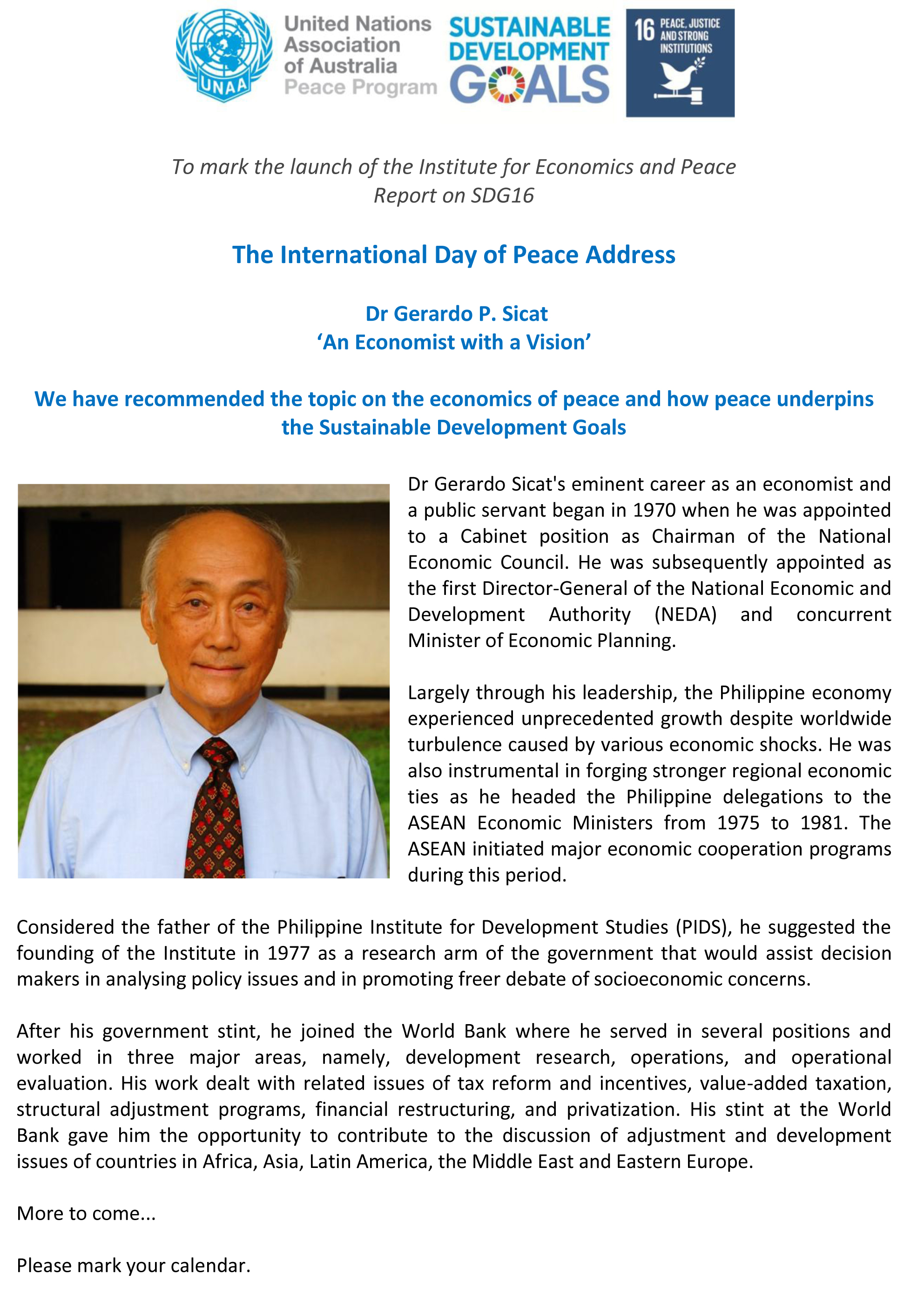 Upcoming Events - United Nations Association of Australia